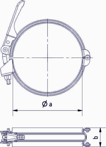 Quick release clamping ring with seal for pipes with beaded flange ...