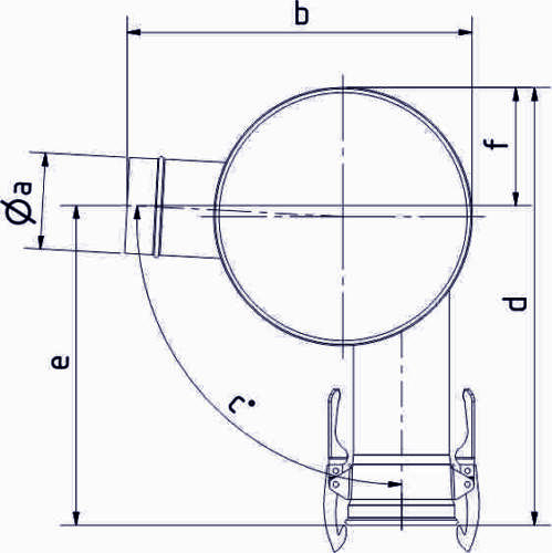 Blow-out for grain blower pipe - Ambros Schmelzer - Metallverarbeitung
