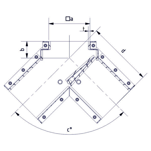 Modularer Klappkasten 2x45° mit Handhebel (APS; Super APS; Super APS ...