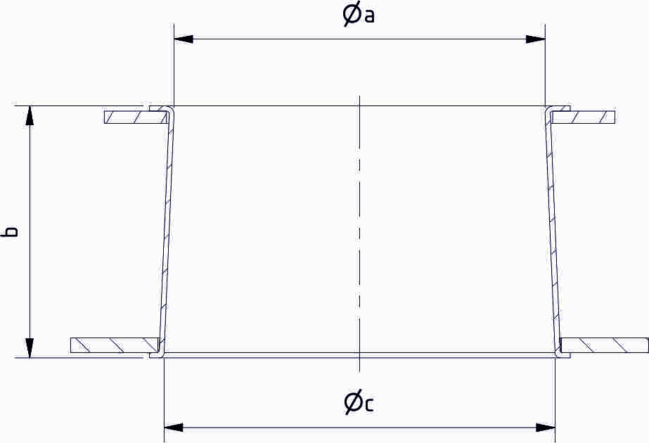 Transitions flange - flange type Helix-air - Schmelzer
