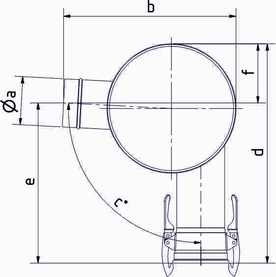 Blow-out for grain blower pipe - Schmelzer